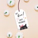 Black Cat Halloween Gift Tag PRINTABLE, Digital Hey Boo Party Favors ...