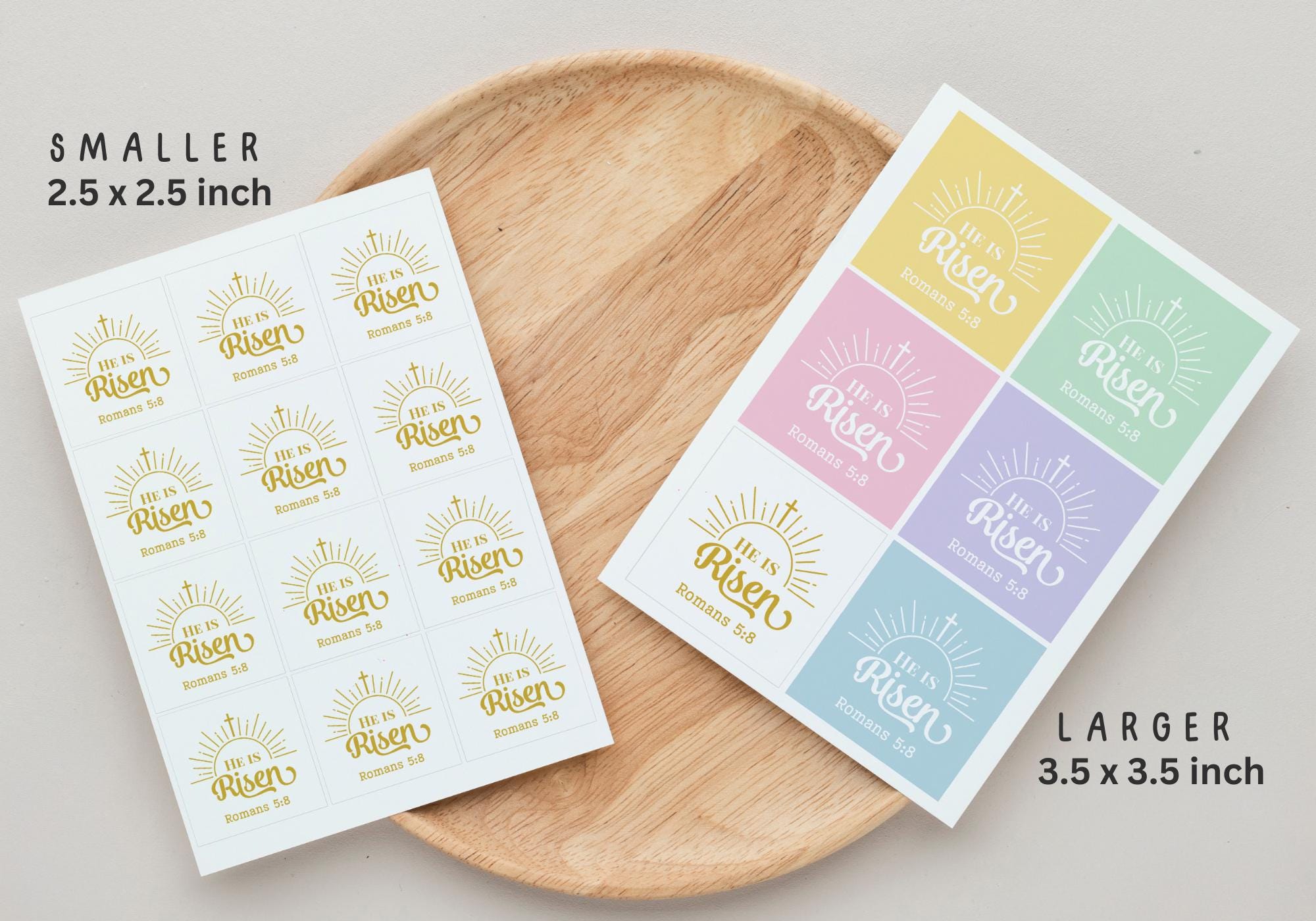 Christian Easter Gift Tag PRINTABLE, Colorful Pastel Resurrection ...
