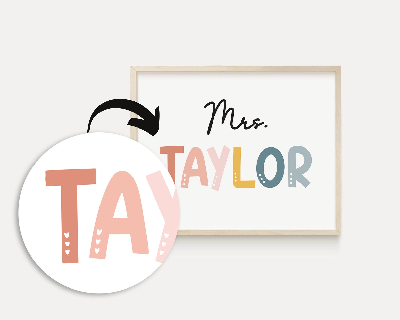 Teacher Name Sign PRINTABLE, Custom Welcome to Class Digital Print ...