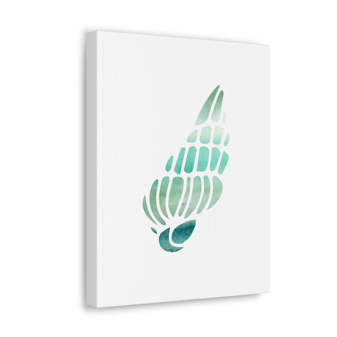 Tropical Seashell CANVAS Wall Art, Blue Green Calming Beach Home Decor ...