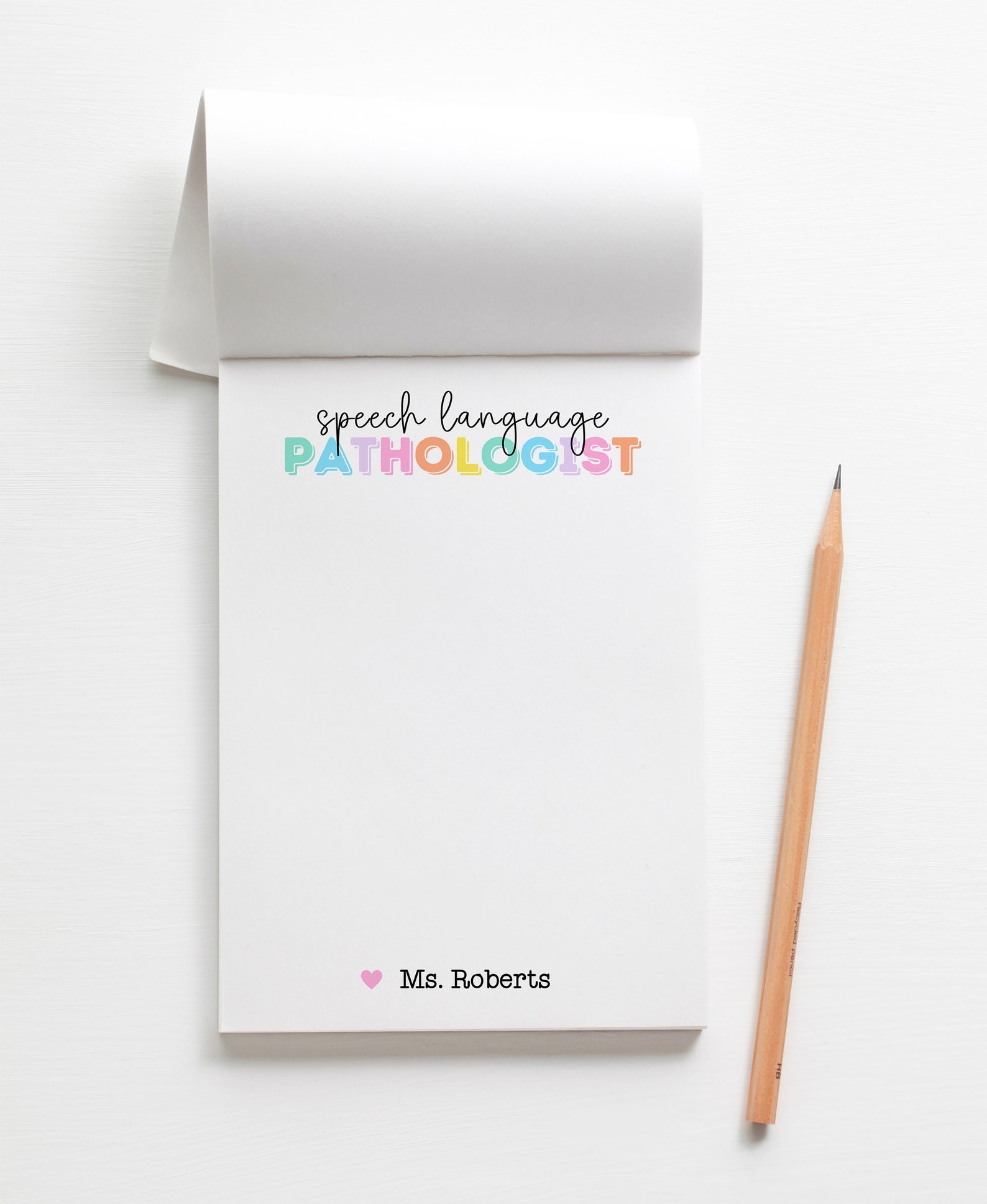 SLP Note Pad Personalized, Speech Language Pathologist Appreciation ...