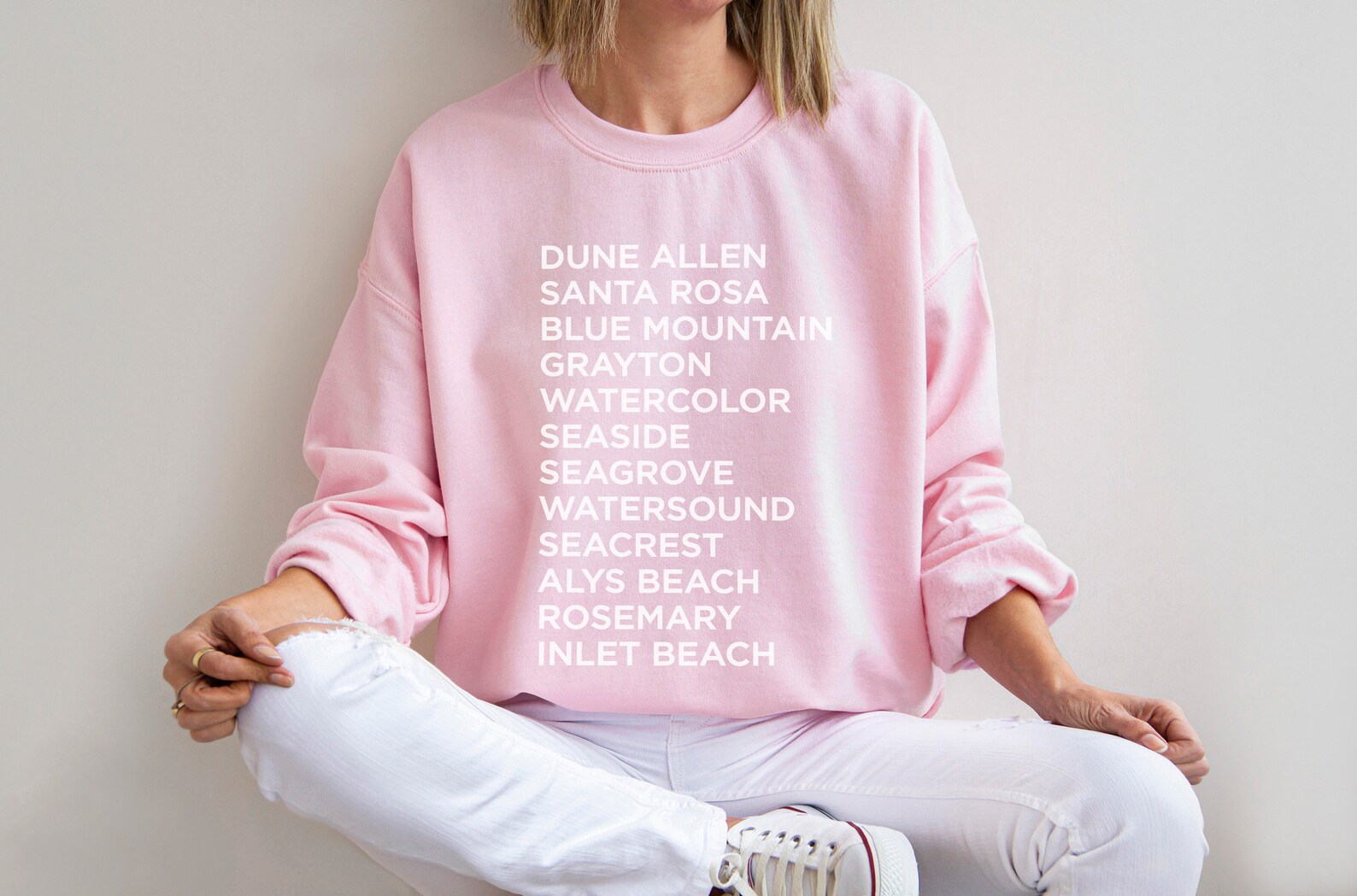 30A Beaches Sweatshirt, Seaside FL Crewneck Pullover, Emerald Coast ...