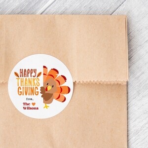 Personalized Thanksgiving Labels, Turkey Day Favors, Cute Turkey Day ...