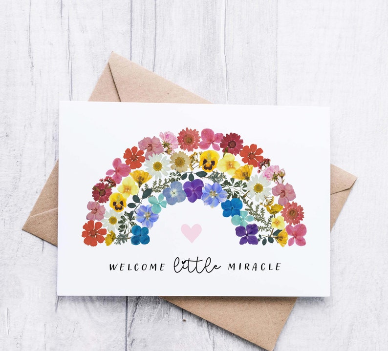 Rainbow Baby Card, Birth Congratulations, First Baby After Miscarriage ...