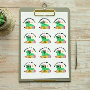 Personalized Back to School Stickers, Custom Teacher Favors Welcome to ...