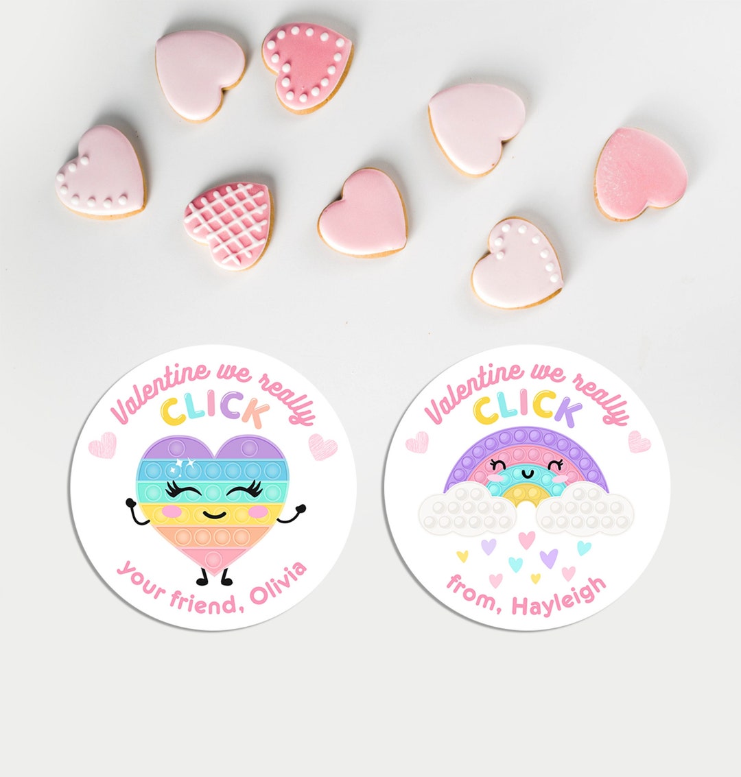 Building Block Valentine Stickers With Name, We Really Click ...