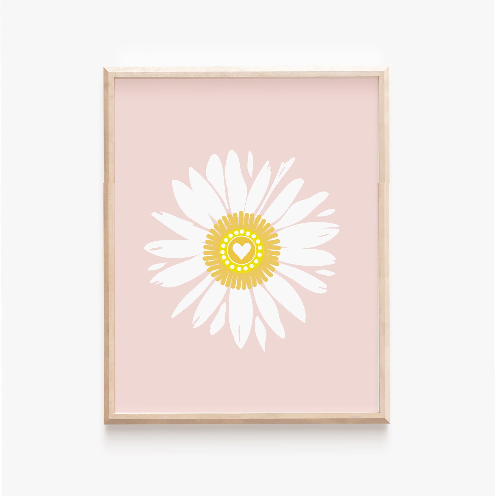 Pink Daisy Nursery Set of 4 PRINTABLE Boho Rainbow - Etsy