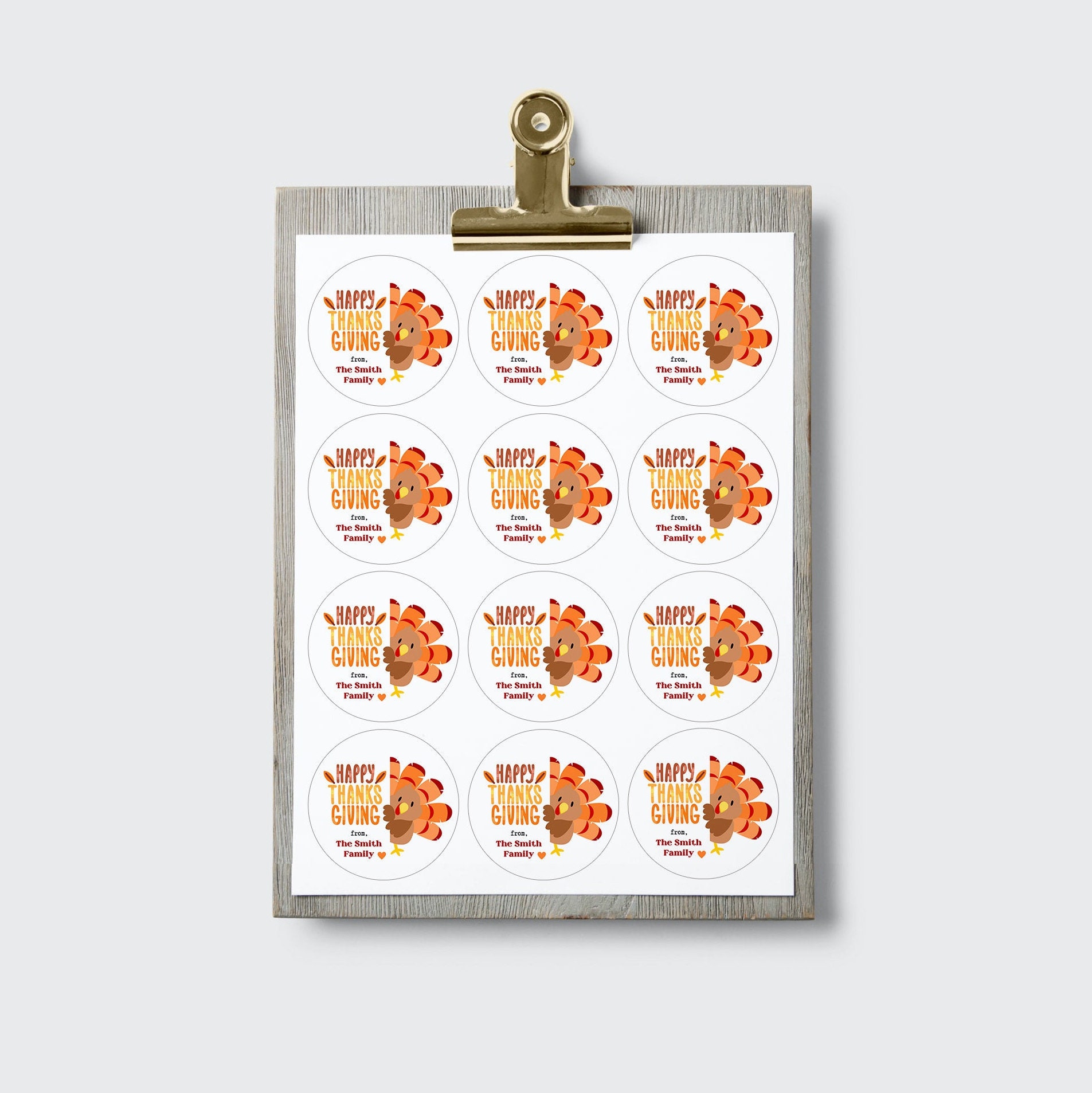 Personalized Thanksgiving Labels, Turkey Day Favors, Cute Turkey Day ...