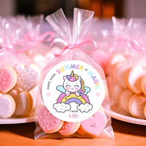 Personalized End of Year Stickers, Unicorn Summer Break Labels, Kids ...