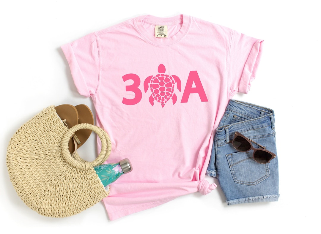30A Shirt, Pink Comfort Colors Women's T-shirt, Florida Sea Turtle ...