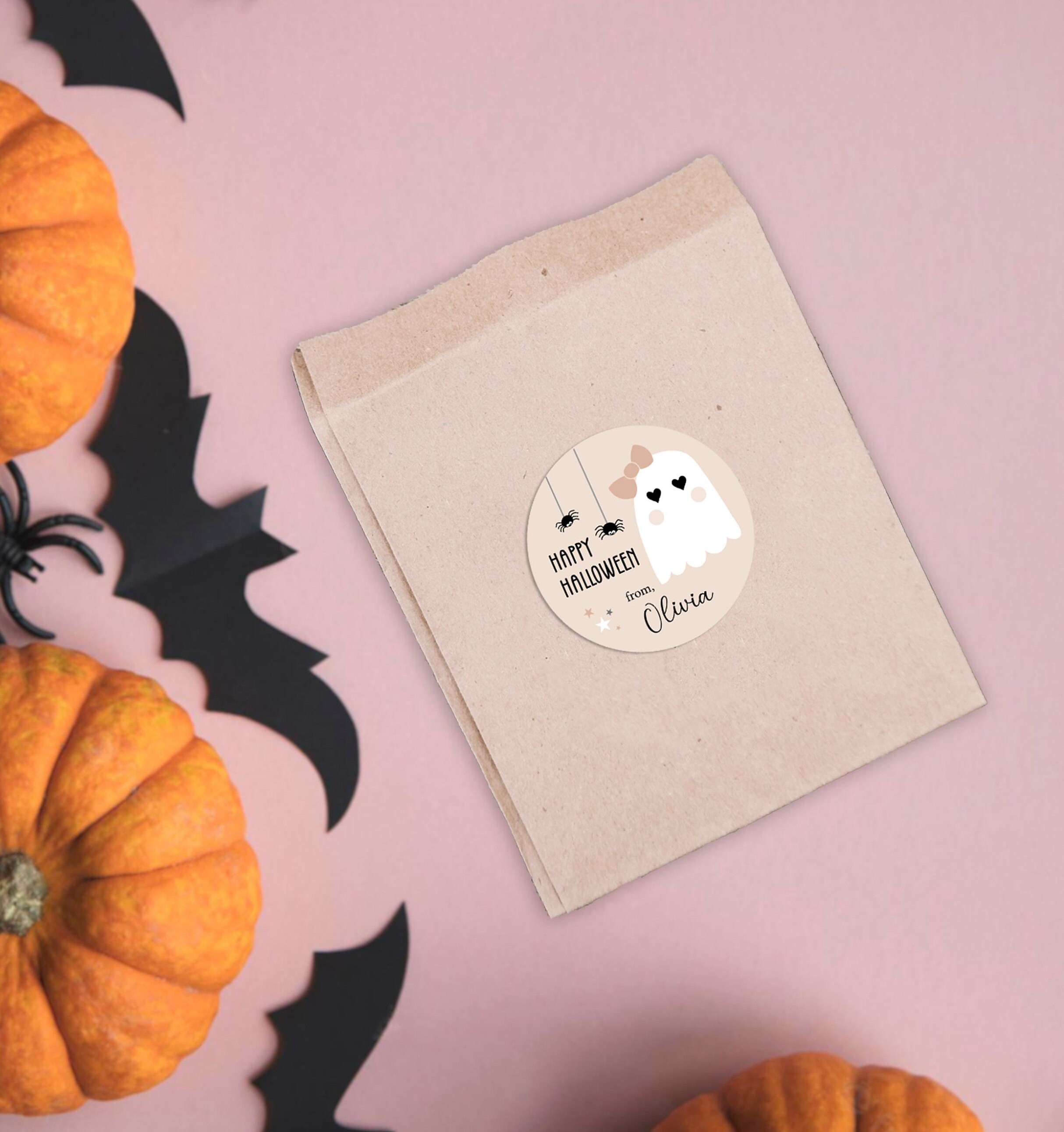 Boy Halloween Stickers With Name, Personalized Trick or Treat Bag ...