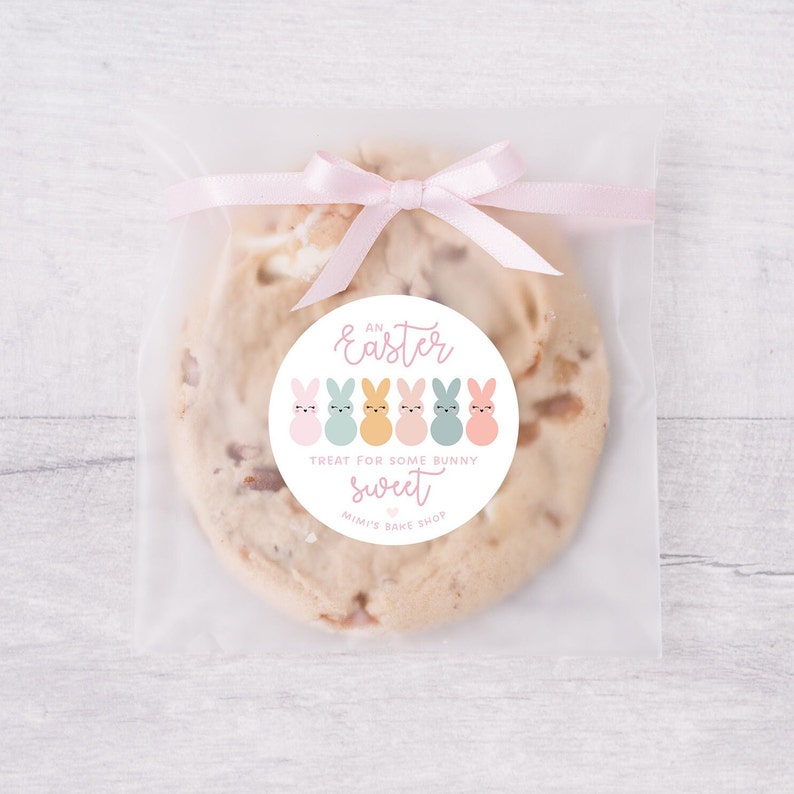 Personalized Easter Treat Labels, Boho Bunny Stickers for Candy Bags ...