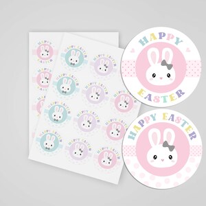 Easter Bunny Cupcake Toppers PRINTABLE, Girl Boy Easter Digital Party ...