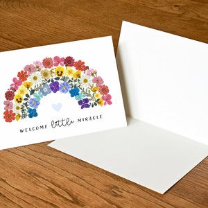 Rainbow Baby Card, Birth Congratulations, First Baby After Miscarriage ...