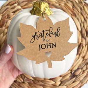 Kraft Thanksgiving Place Cards, Maple Leaf Name Tags, Personalized ...