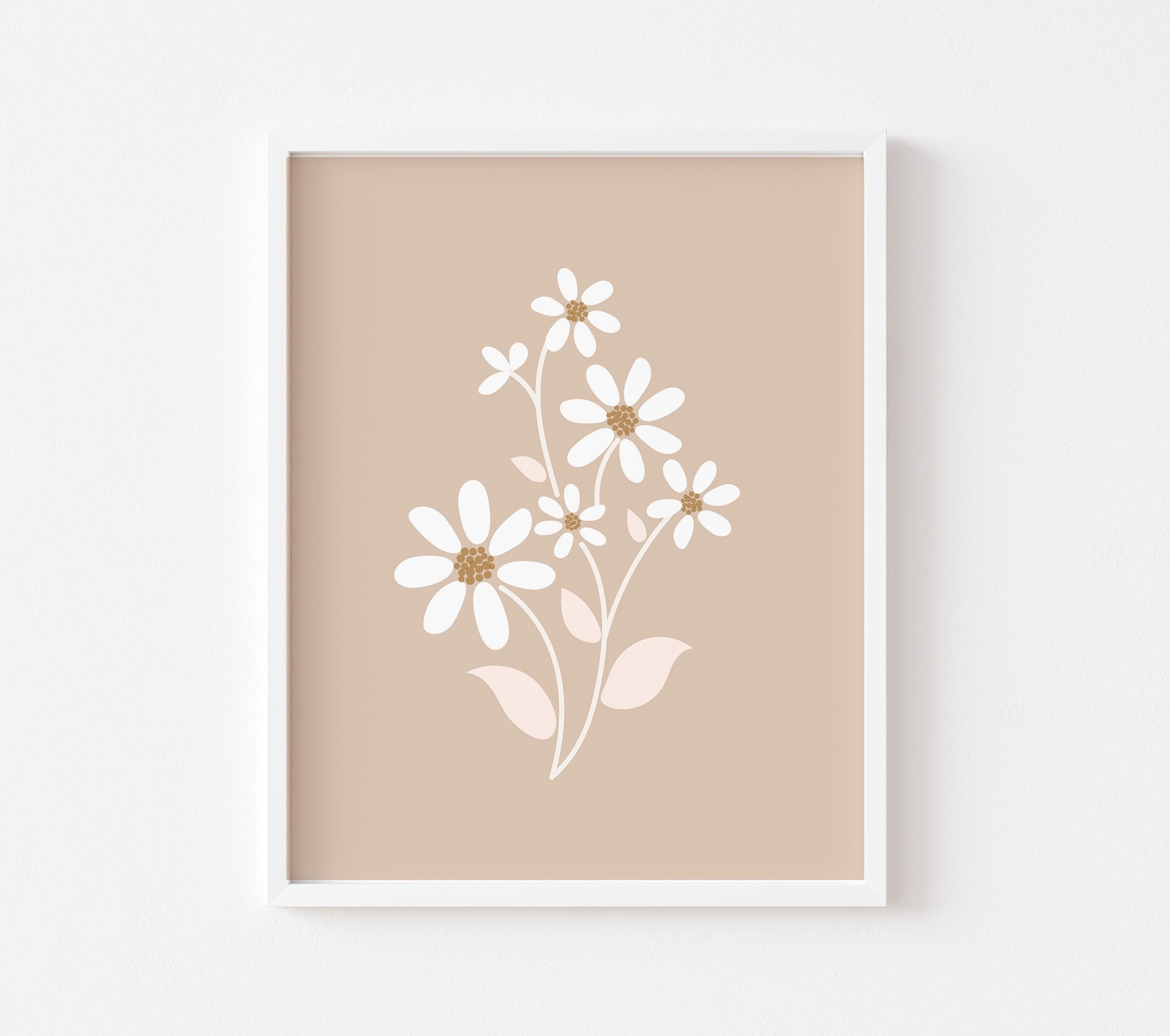 Neutral Daisy Nursery Wall Art, Dream Big Little One Modern Daisy Decor ...