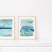Blue Abstract Art Print Set Minimalist Modern Landscape Wall - Etsy