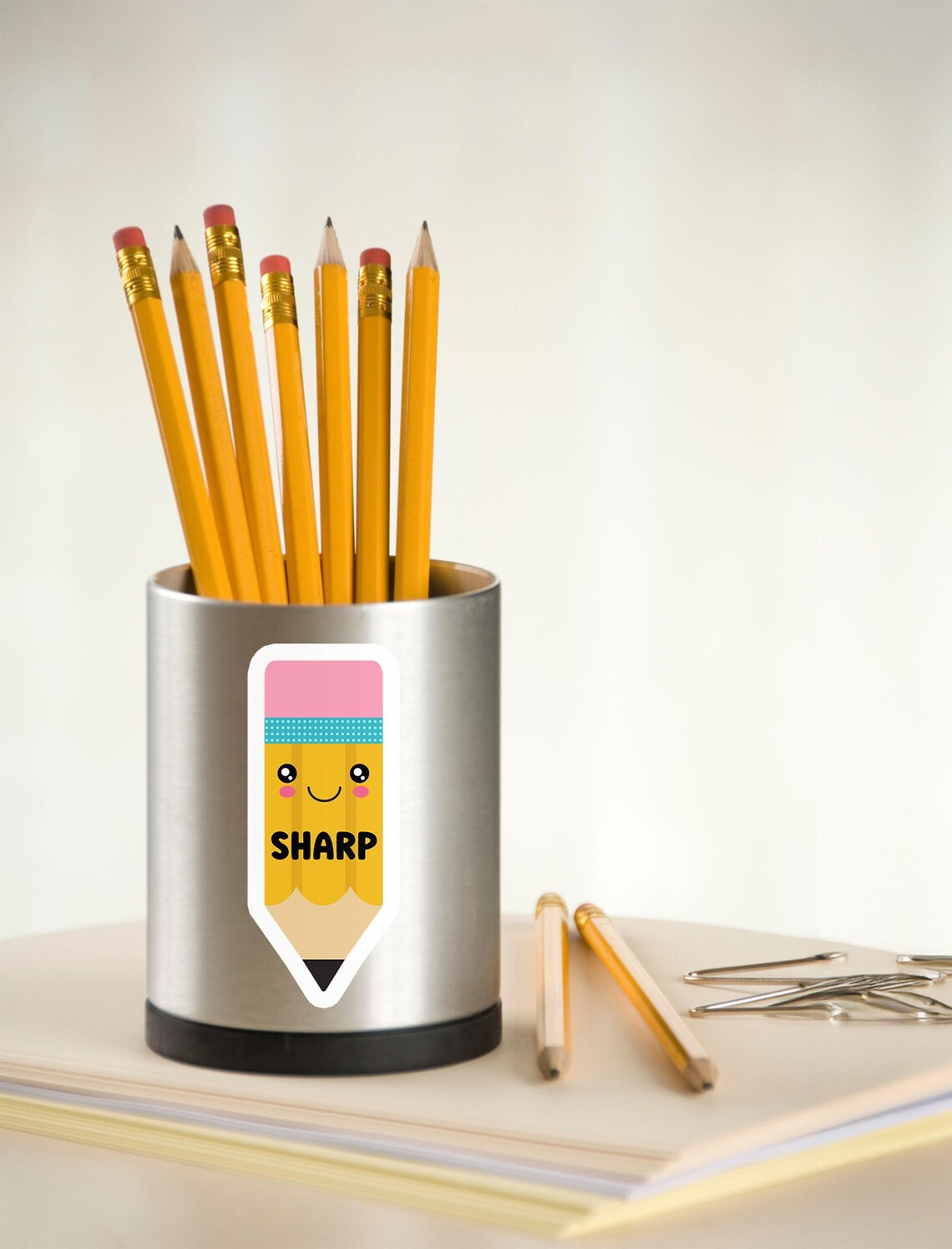 Sharp Dull Pencils Sticker Set, Back to School Vinyl Decals, Cute Gift ...