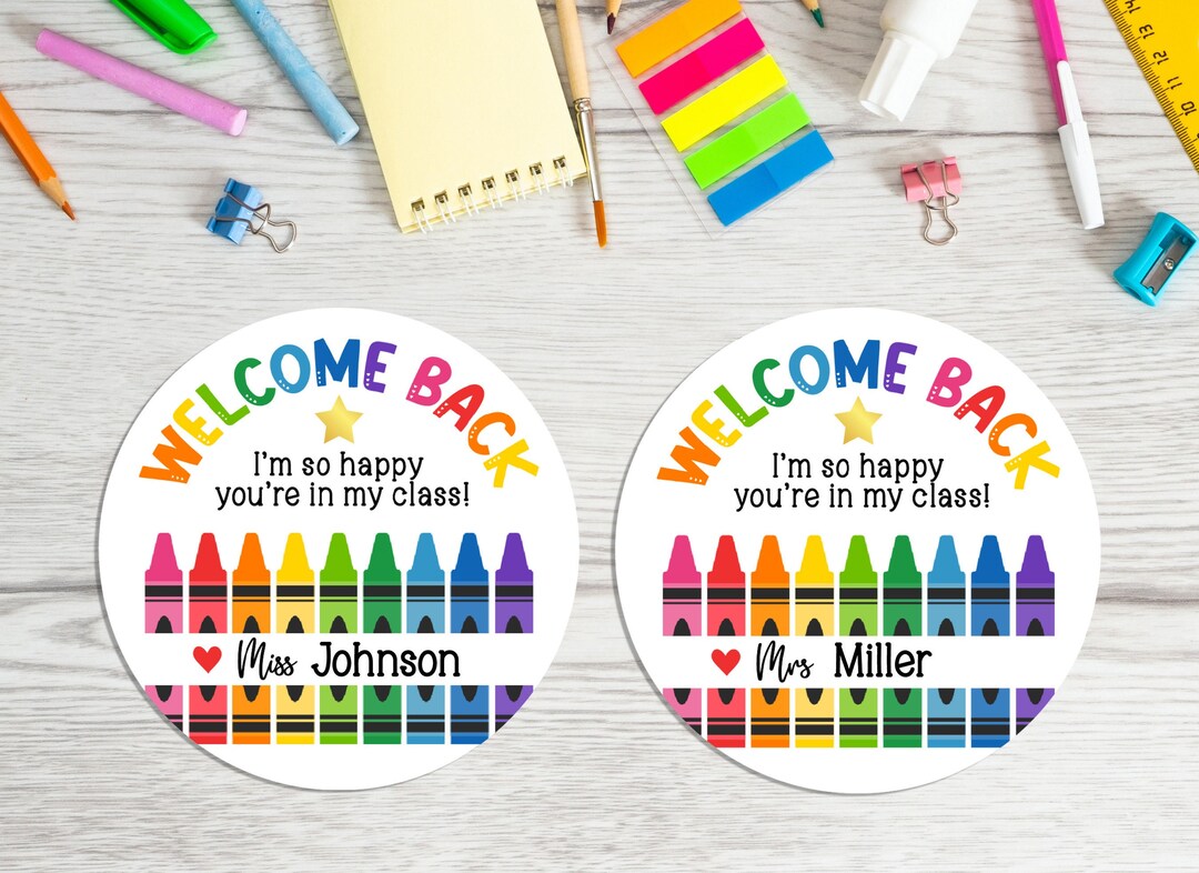 Personalized Back to School Stickers, First Day of School Labels, Kids ...
