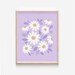 Purple Daisy Nursery Print Set, Boho Modern Daisy Decor, Pastel Violet ...