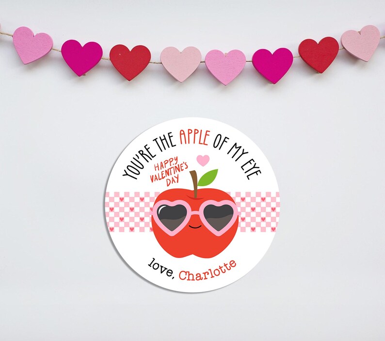 Apple Valentine Stickers Personalized, Awesome Sauce Valentine's Day ...