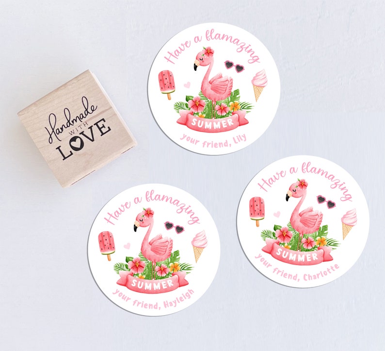Personalized Summer Break Labels, Kids Last Day of School Tags ...