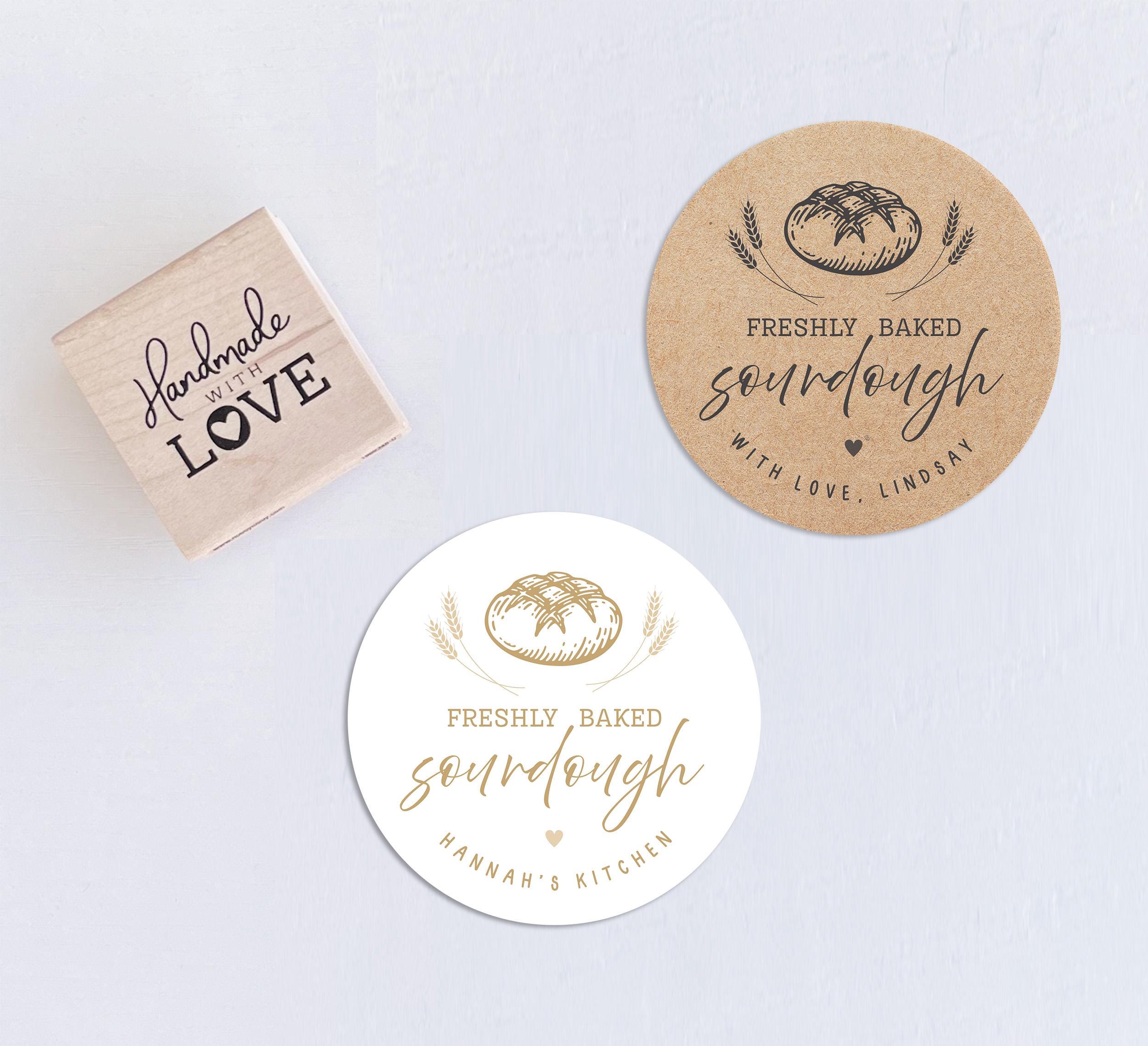 Personalized Sourdough Stickers, Custom Homemade Labels, Kraft Small ...