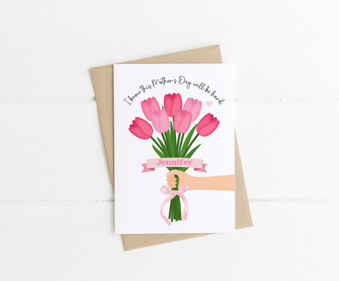 Sympathy First Mother's Day Card Personalized, Loss of Mom Condolence ...