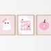 Pink Halloween Nursery Wall Art PRINTABLE, Cute Girls Room Halloween ...