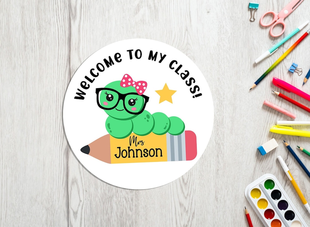 Personalized Back to School Stickers, Custom Teacher Favors Welcome to ...