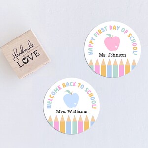 Personalized Welcome Back to School Stickers, First Day of School ...