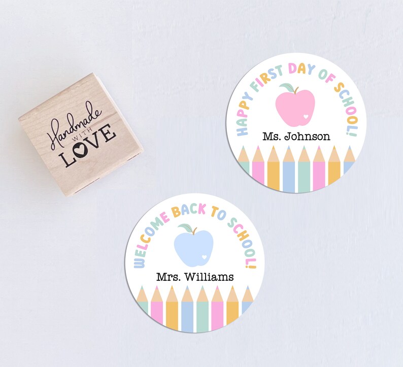 Personalized Welcome Back to School Stickers, First Day of School ...
