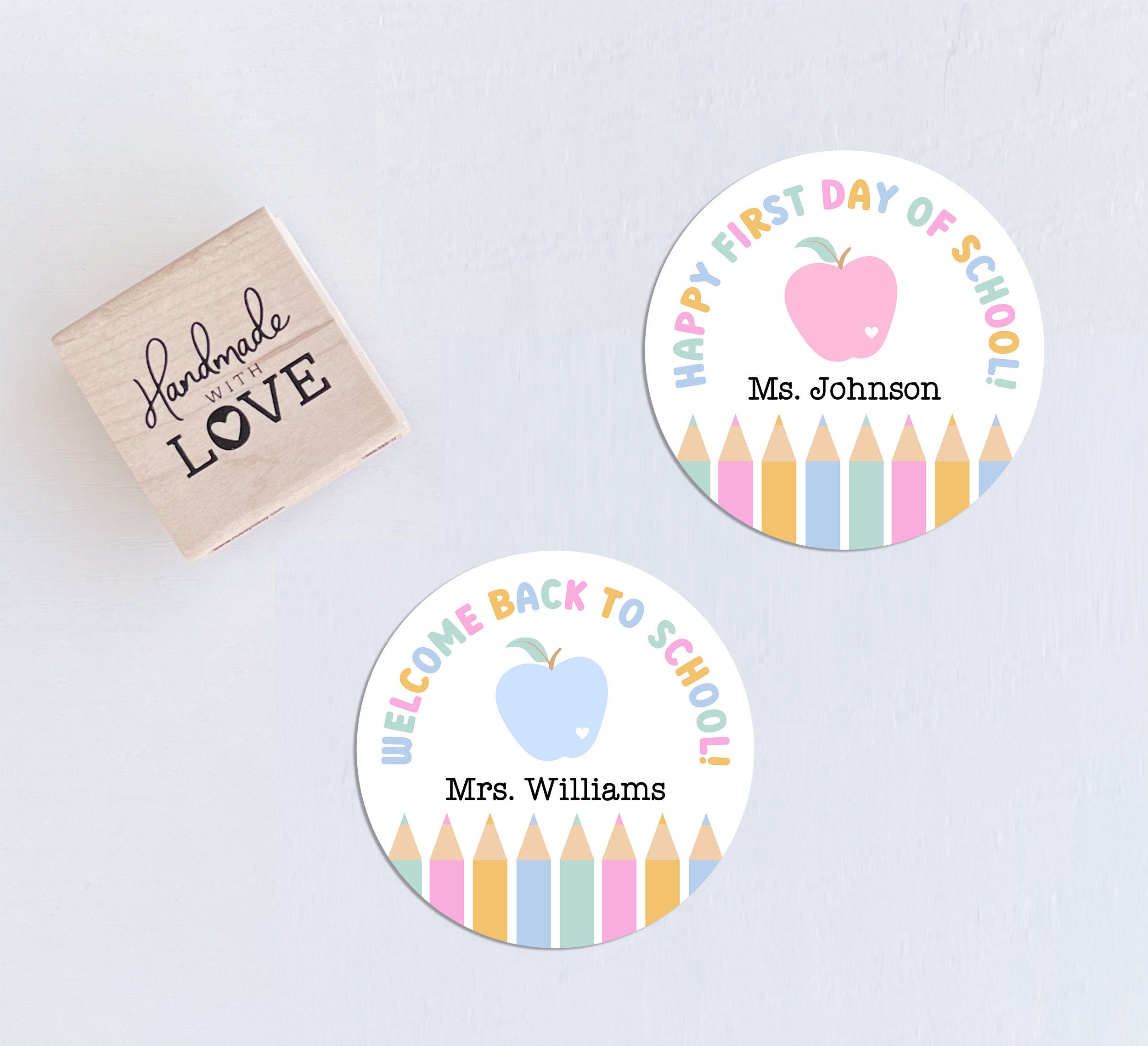 Personalized Welcome Back to School Stickers, First Day of School ...