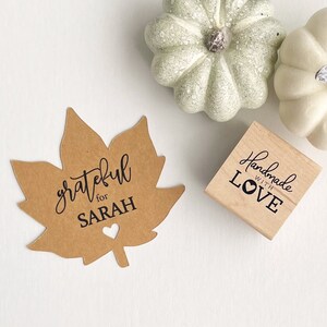 Kraft Thanksgiving Place Cards, Maple Leaf Name Tags, Personalized ...