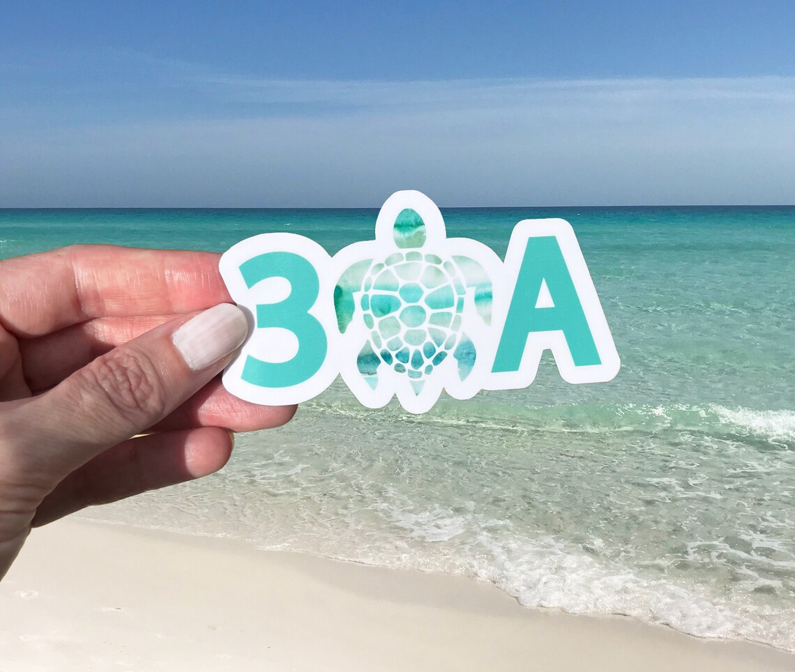 30A Florida Vinyl Sticker Vibrant Emerald Coast Sunshine - Etsy
