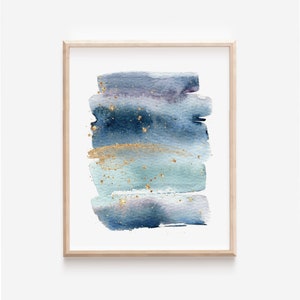 Purple Watercolor Abstract Art Print, Modern Vibrant Jewel Tone Wall ...