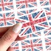 British Flag Stickers, Floral Union Jack Labels, Girly UK Flag Envelope ...