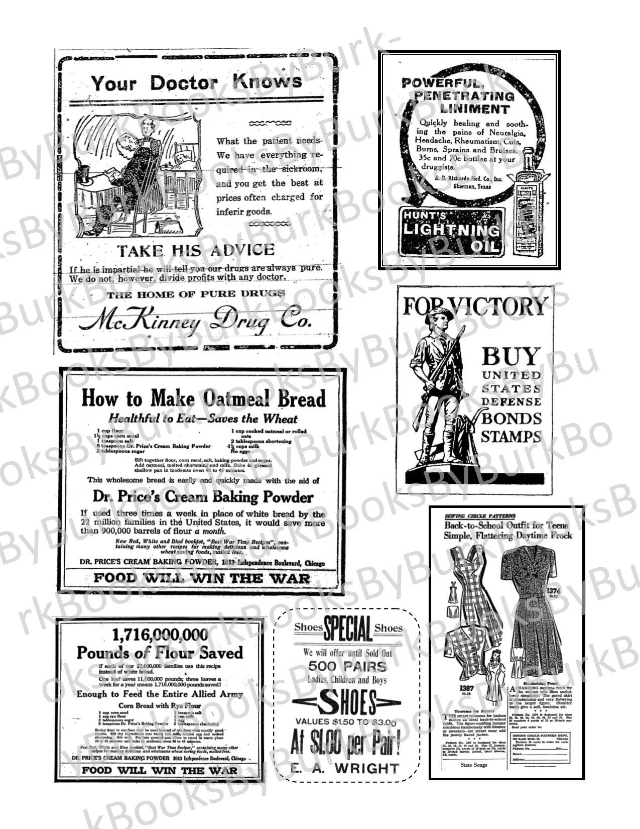 Old Newspaper Ads Ephemera Digital Printable Set 2 Digital Images - Etsy
