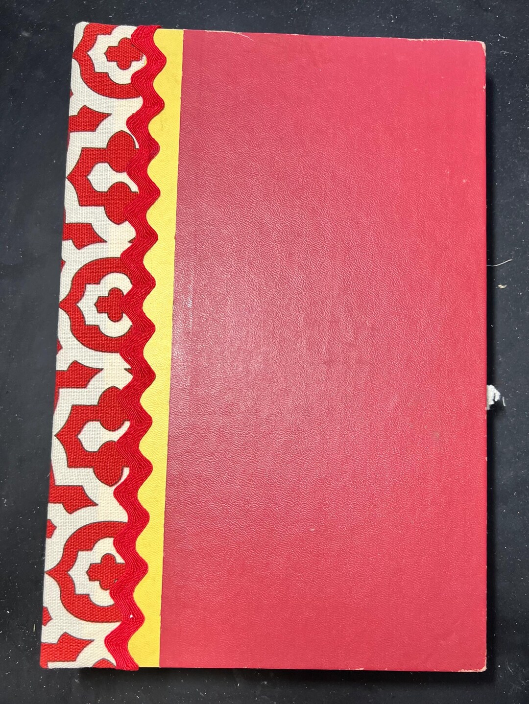 Glue Collage Scrapbook Junk Journal Red and Yellow With Supplies ...