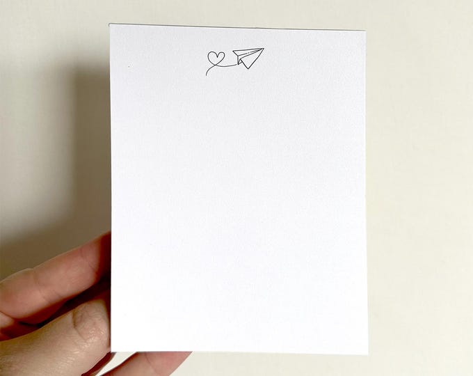 Love Notes Small Notepad, Desk Notes, Paper Airplane, Curio Notepad, - Etsy