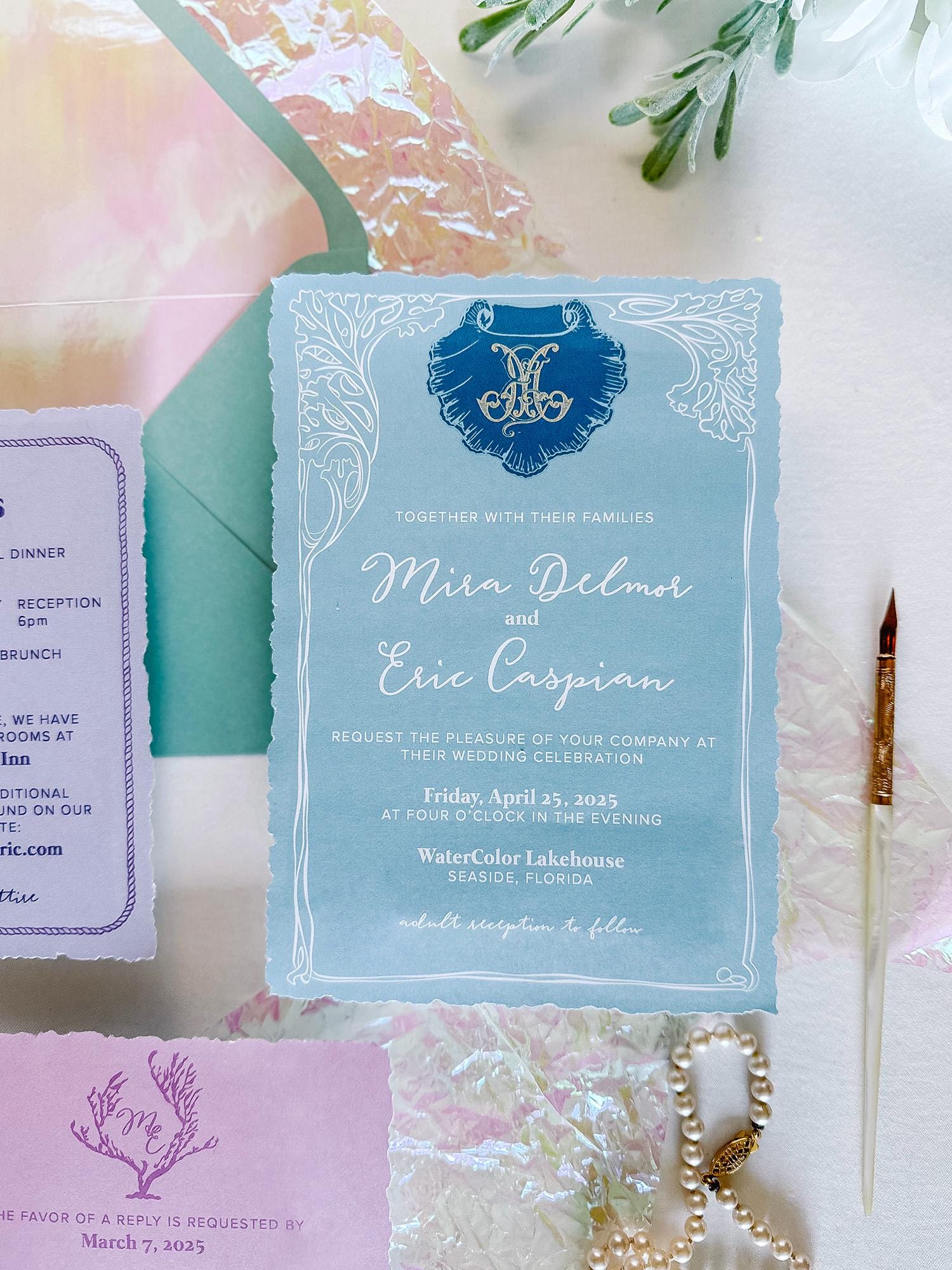 Mermaid Wedding Invitations, Mermaidcore Aesthetic, Ocean Wedding ...