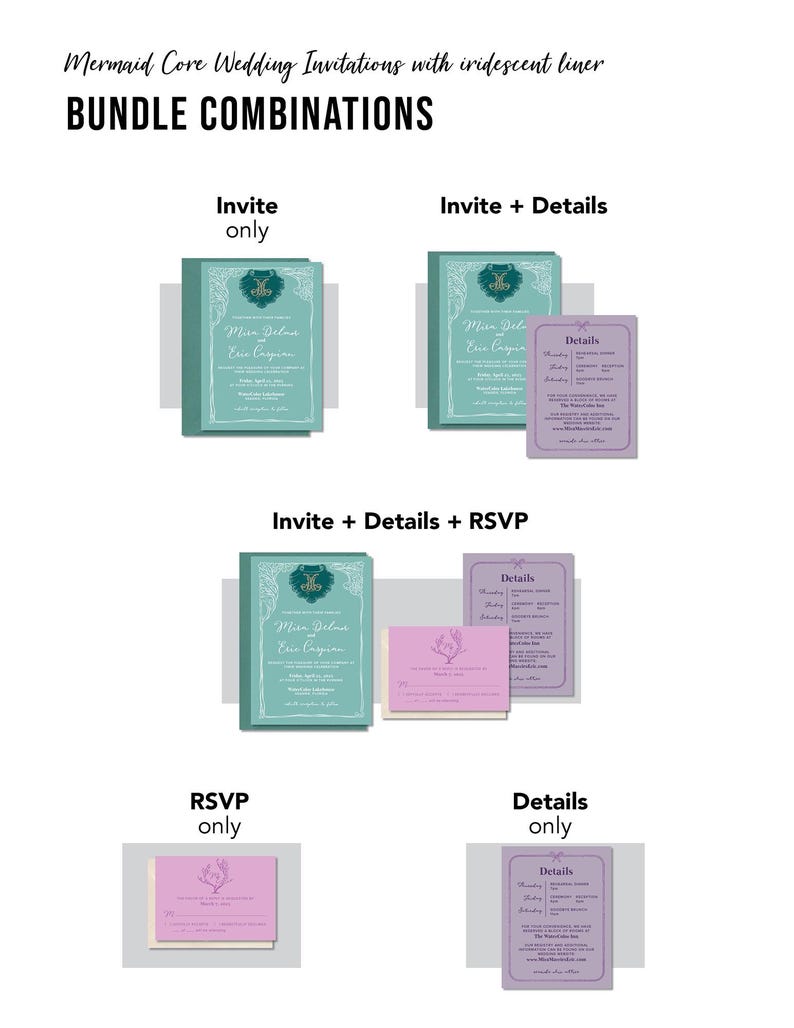 Mermaid Wedding Invitations, Mermaidcore Aesthetic, Ocean Wedding ...