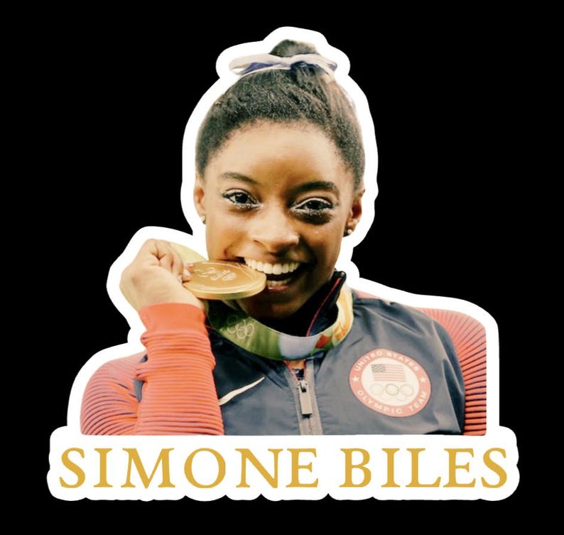 Simone Biles Inspirational Vinyl Decal Sticker - Etsy