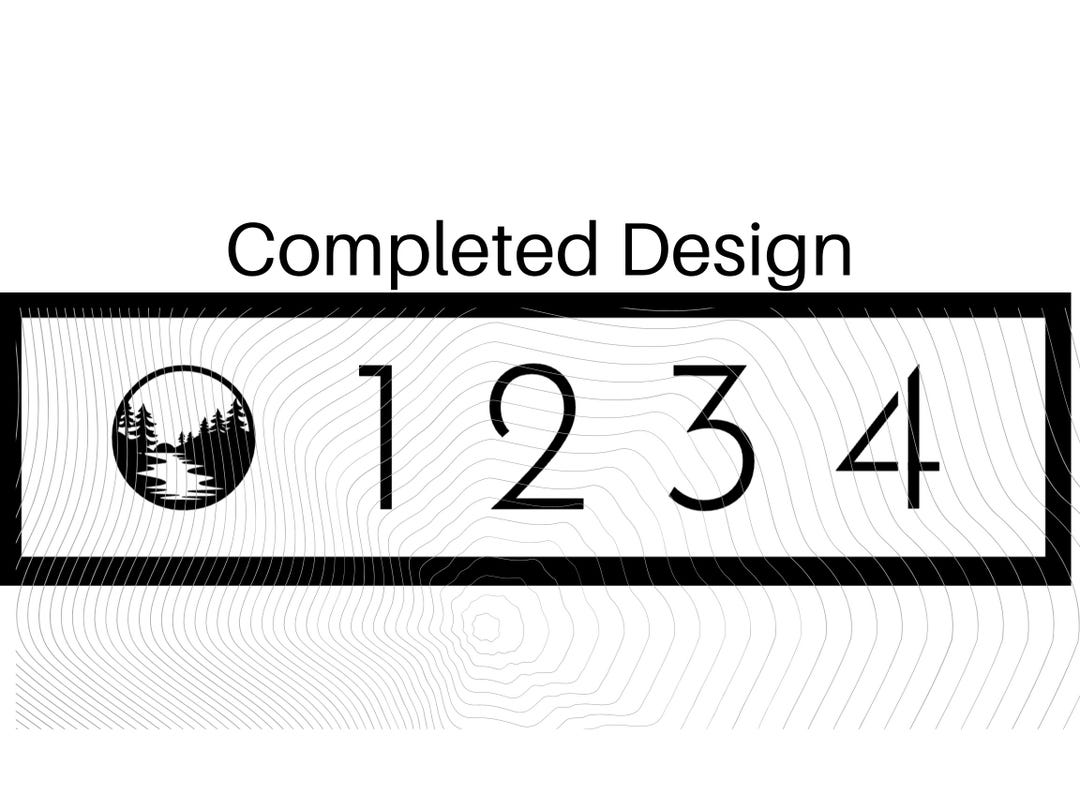Custom Address Stencils With Lake Design - Etsy