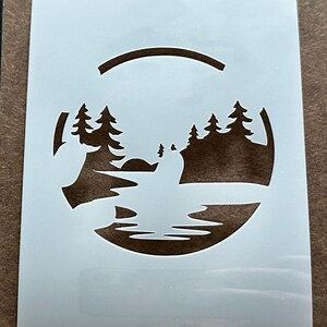 Custom Address Stencils With Lake Design - Etsy