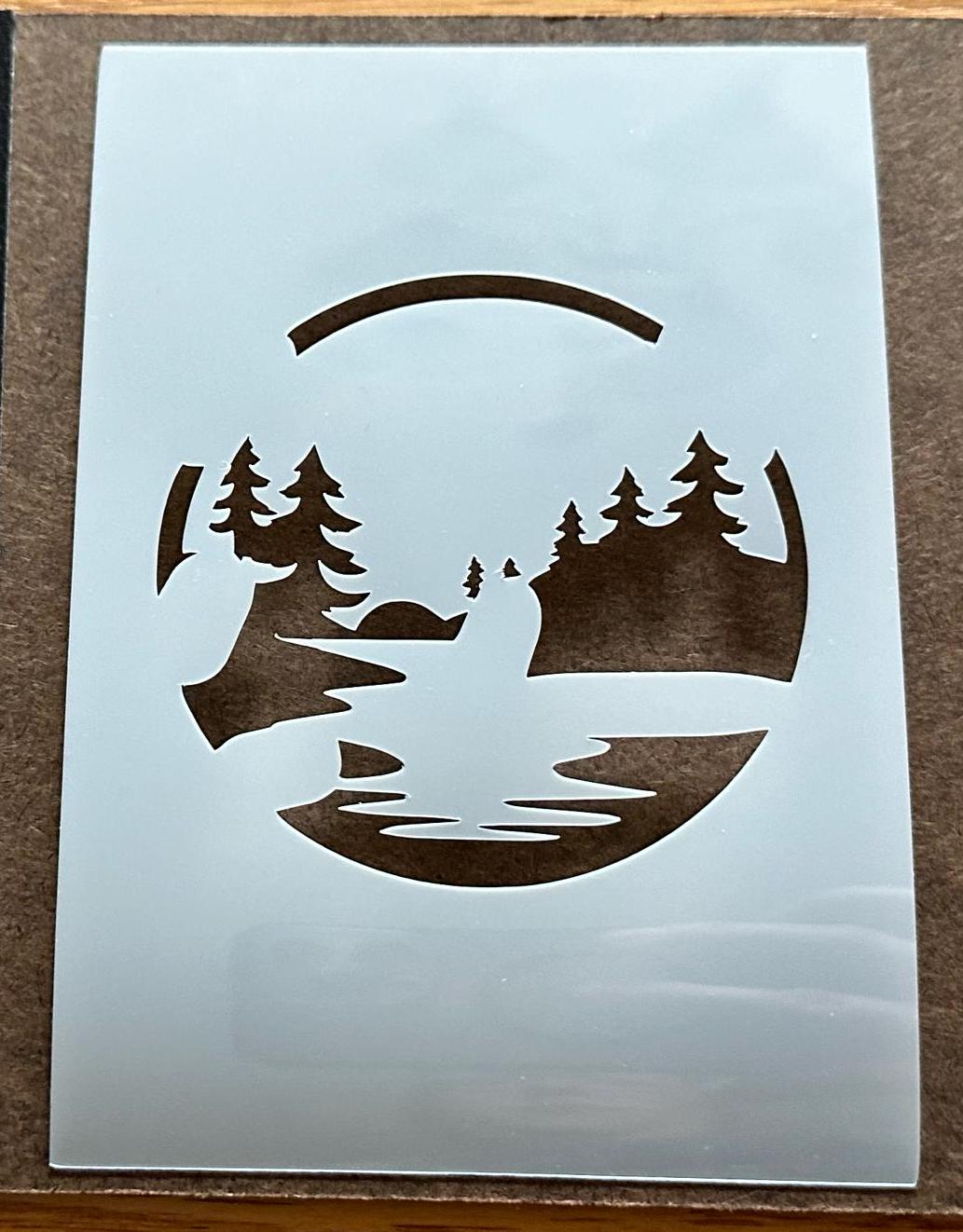 Custom Address Stencils With Lake Design - Etsy
