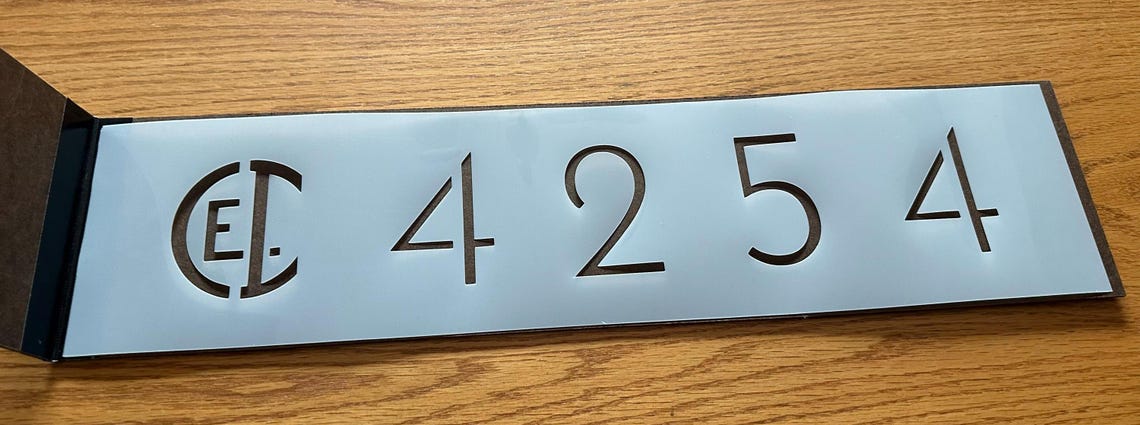 Custom Address Stencil Kit - Curb Stencil - With Charles Du Bois Logo ...