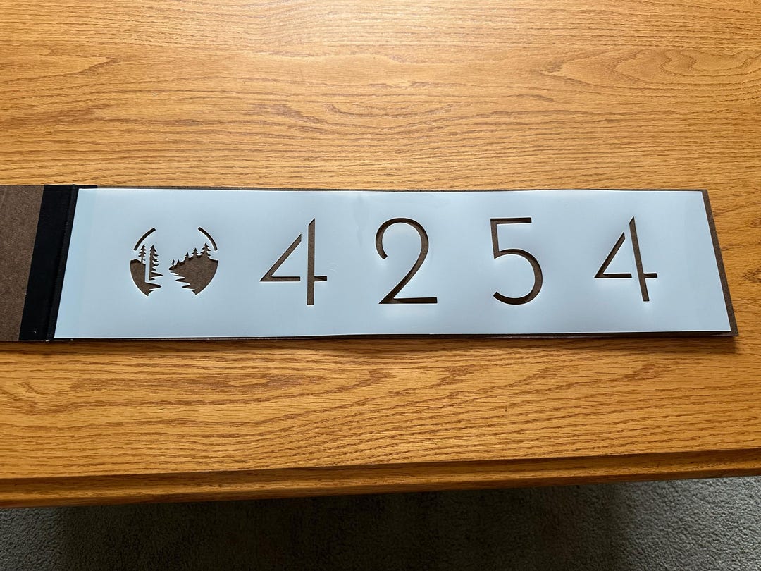 Custom Address Stencils With Lake Design - Etsy