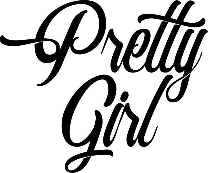 Pretty Girl Words Svg - Etsy