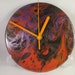 Resin Clock OOAK Clock Orange Clock Quirky Decor Recycled - Etsy